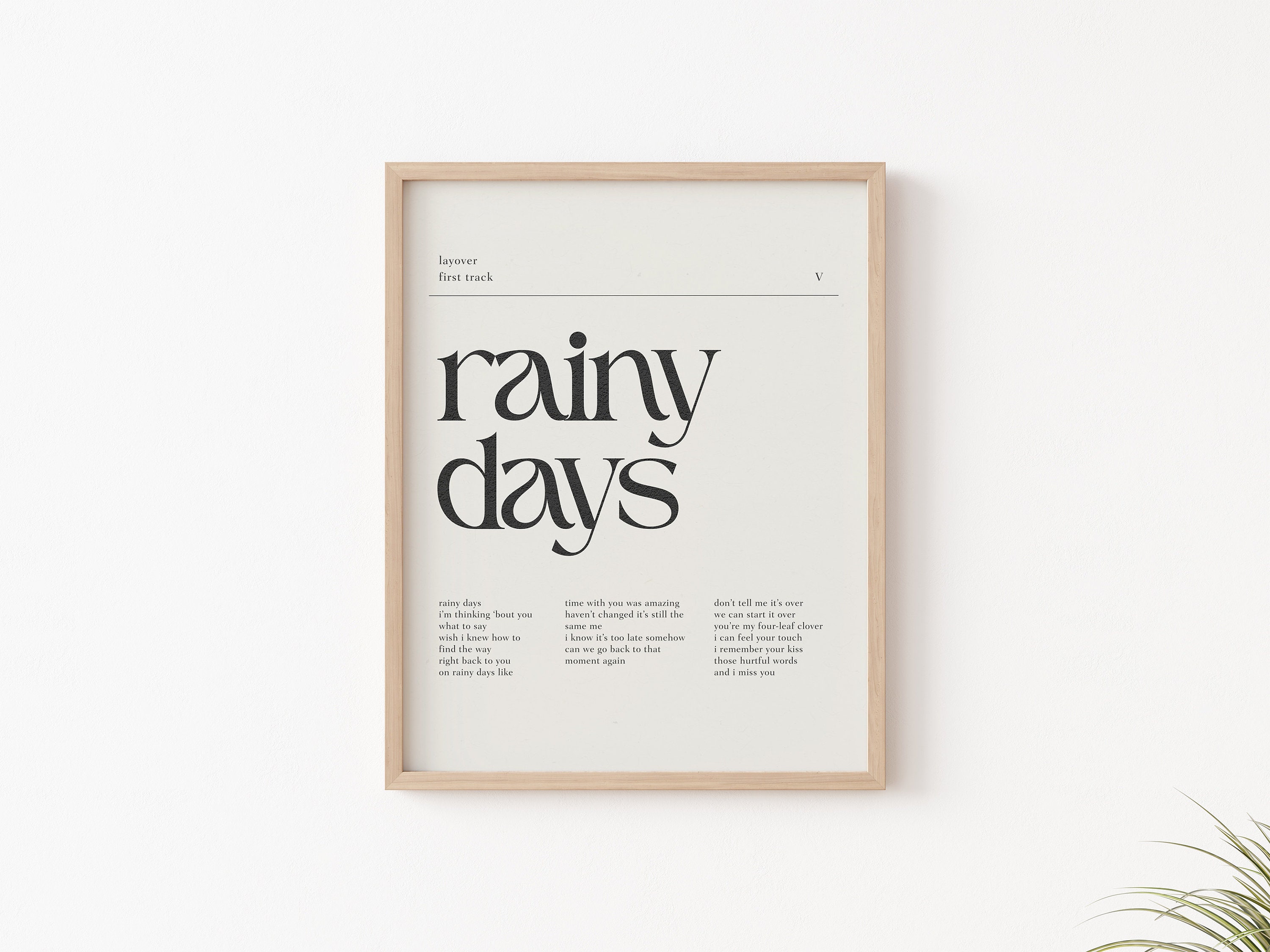 My Rainy Days Poster