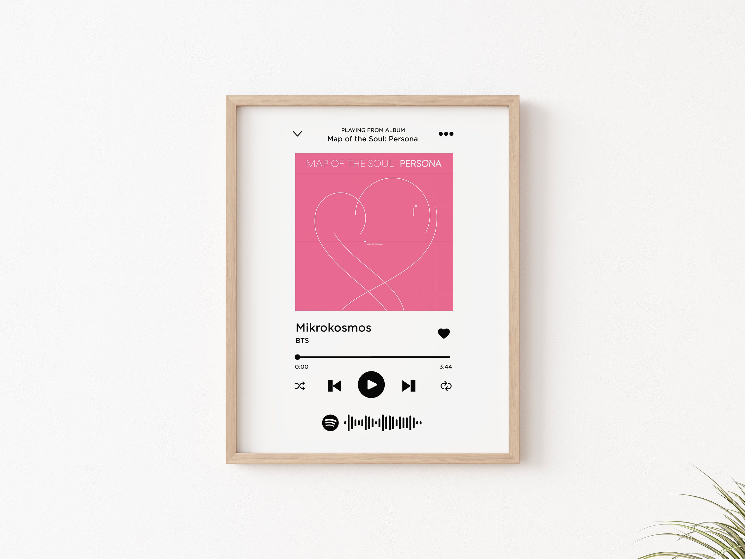 BTS Mikrokosmos Spotify QR Code Printable Wall Art Custom | Etsy