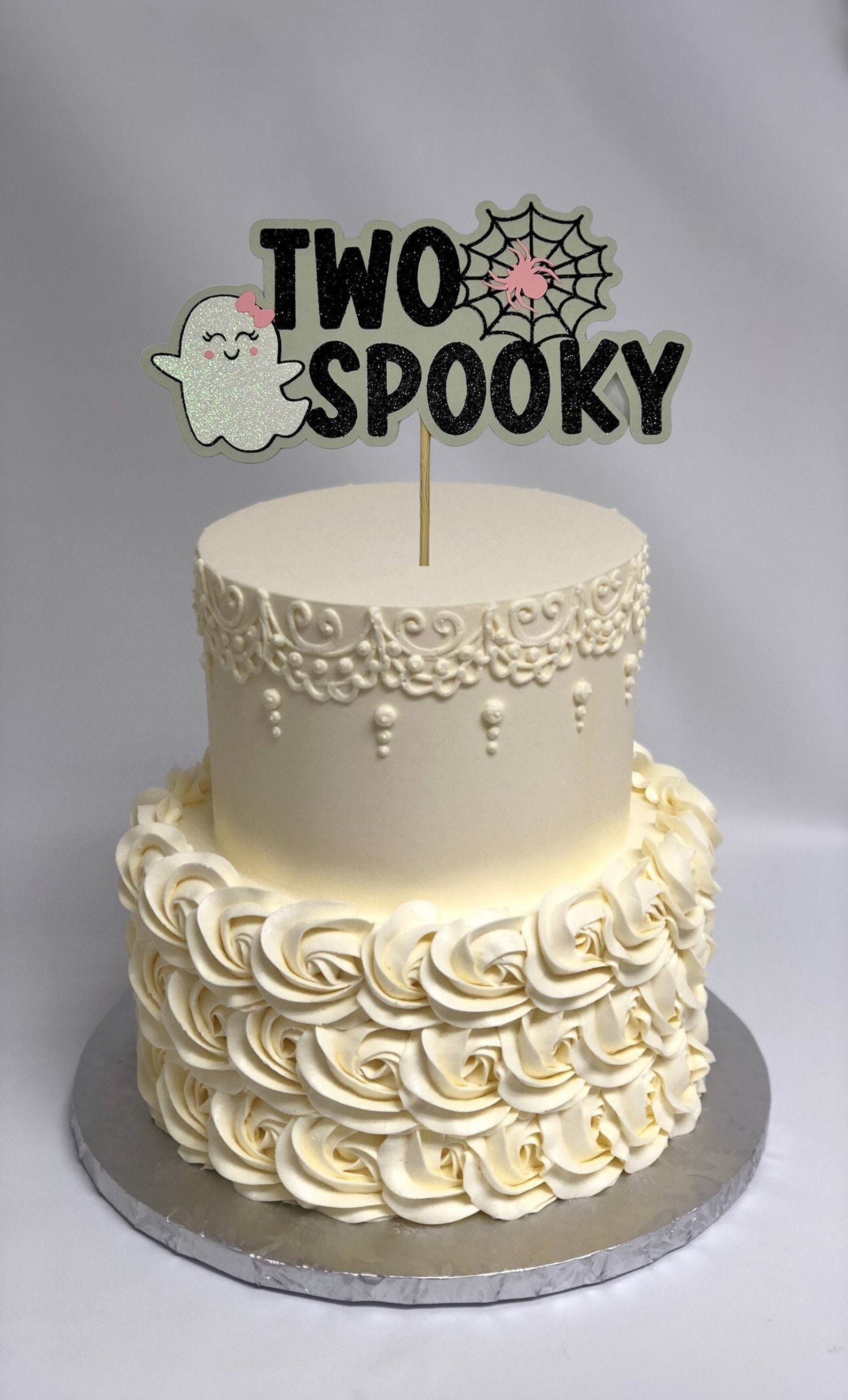 Two Spooky Cake Topper Halloween Birthday Cake Decoration Spooky Season ...