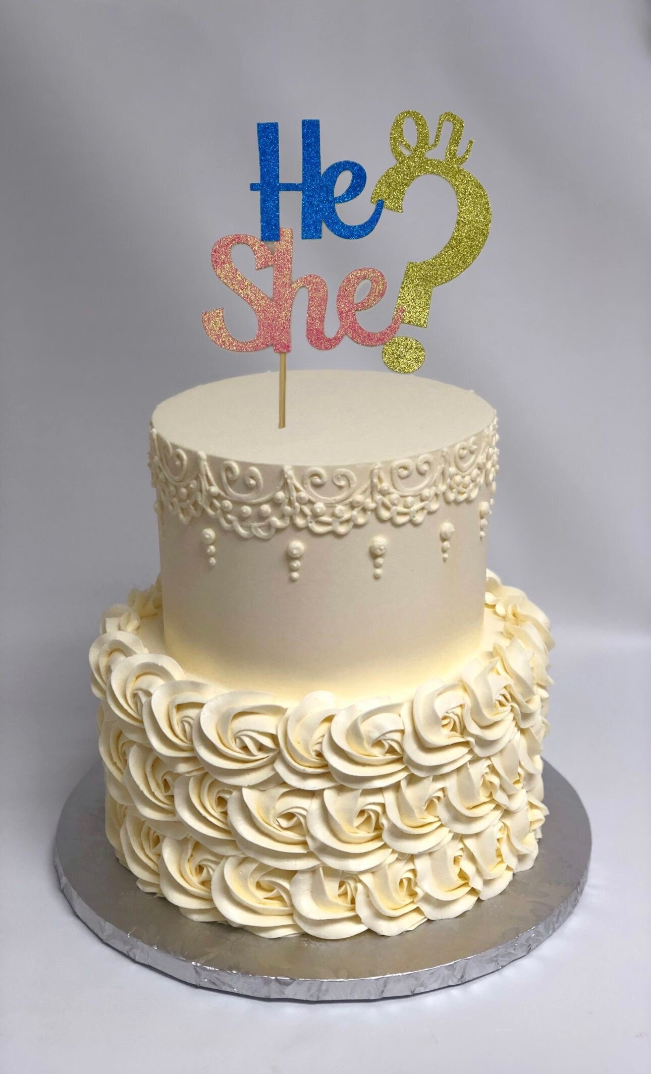 Gender Reveal Cake Topper | Baby Shower Cake Decoration | Gender Reveal ...
