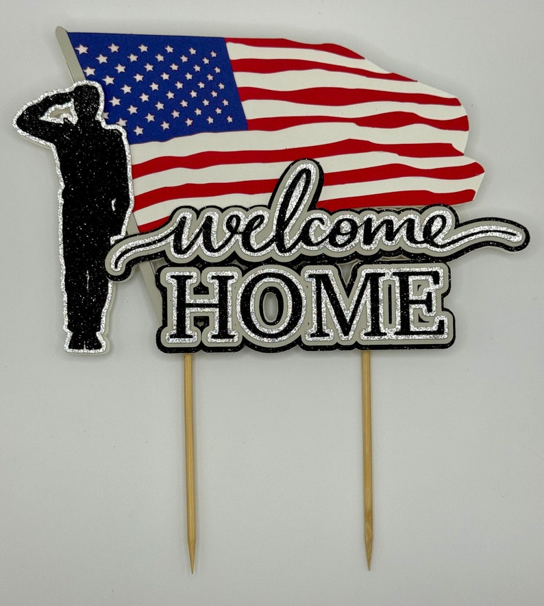 Welcome Home Cake Topper | Military Cake Decoration | Army | Marines ...