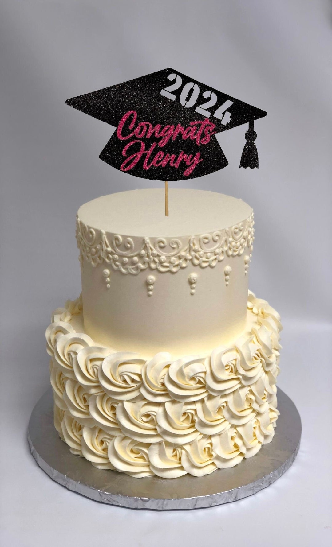 Personalized Graduation Cake Topper | Custom 2025 Congrats Cake ...