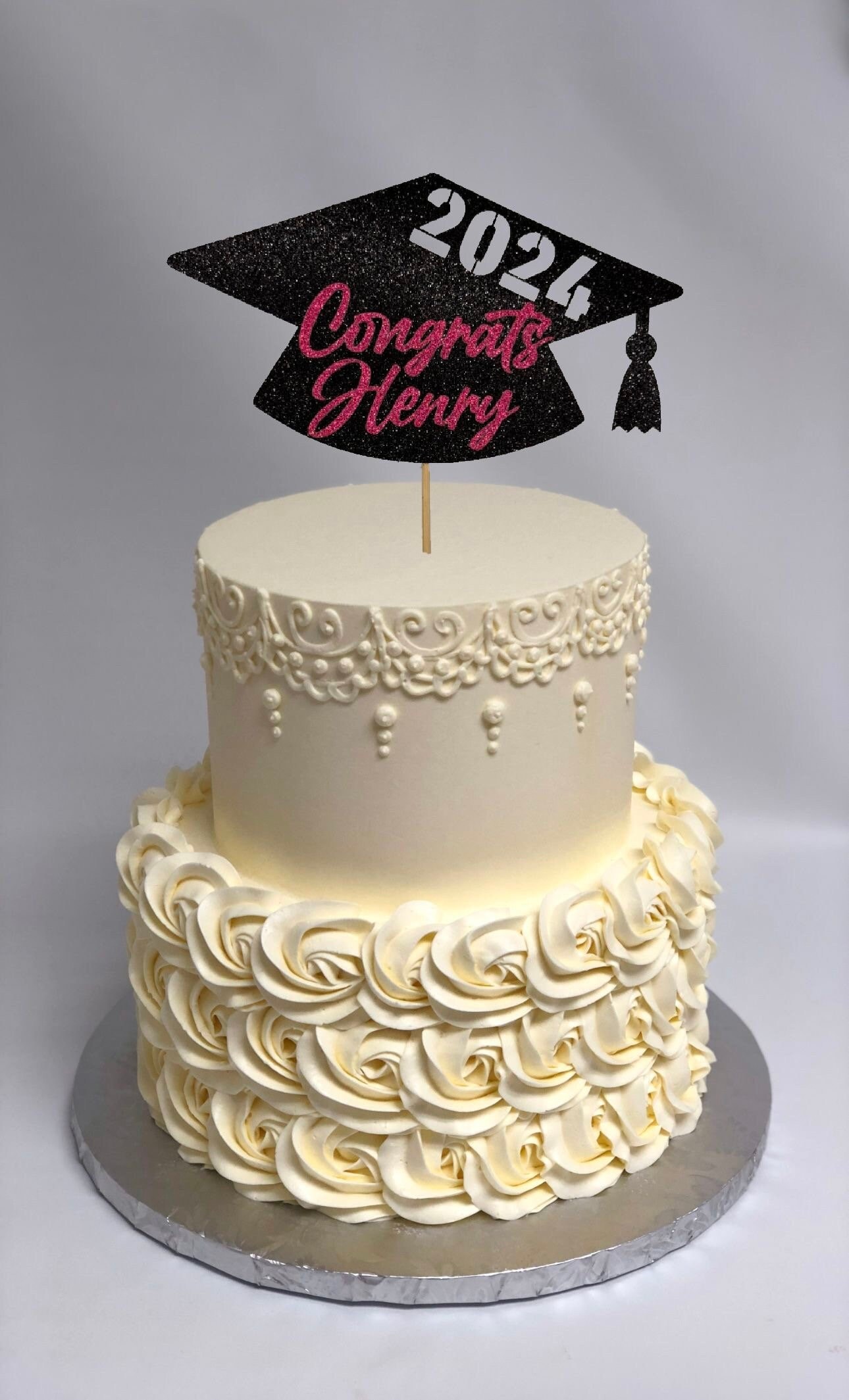 Personalized Graduation Cake Topper | Custom 2025 Congrats Cake ...