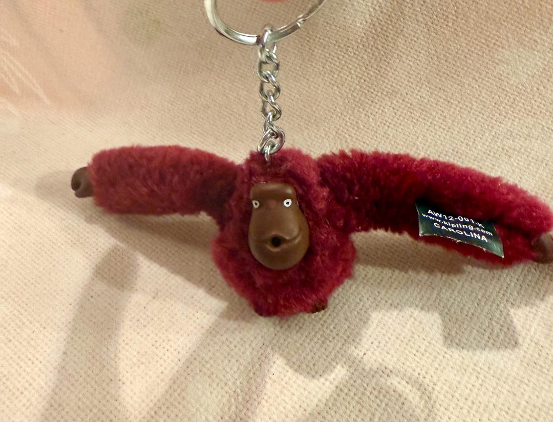 Kipling Medium Gorilla Monkey Keychain - Etsy