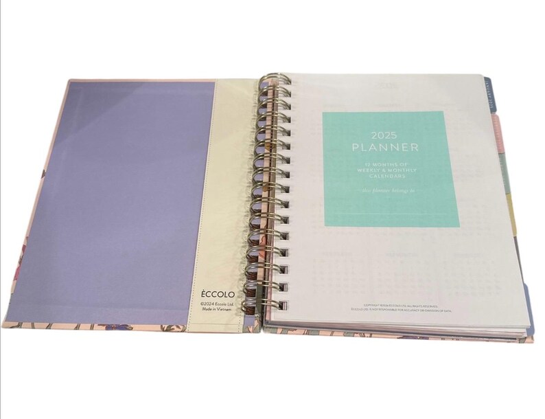 2025 Eccolo Spiral Agenda Planner, Floral - Etsy