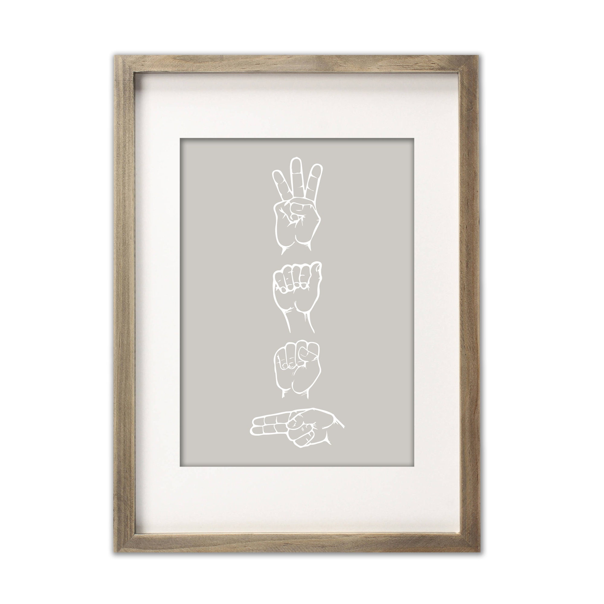 Wash Hands, Digital Download, Printable, Sign Language, ASL, Bathroom ...