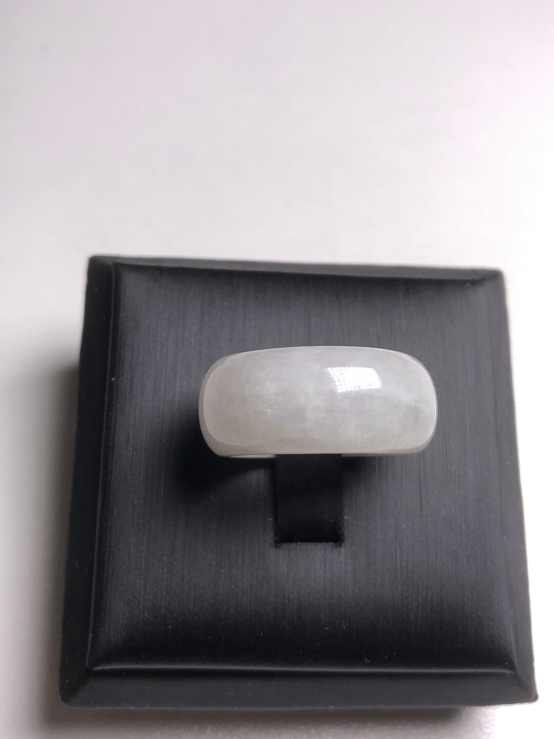 37.99 Ct Natural Burmese Wide Design Untreated Jadeite Jade Ring Band ...