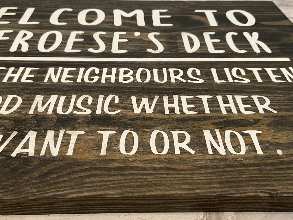 Welcome to Our Deck Sign, Custom Deck, Bar Sign, Patio Sign, Bar Decor ...