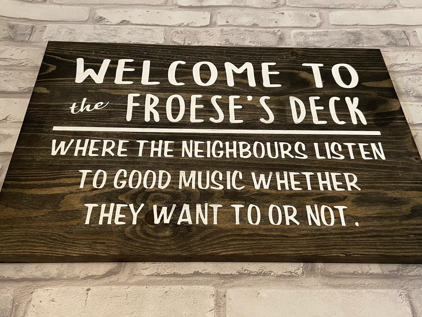 Welcome to Our Deck Sign, Custom Deck, Bar Sign, Patio Sign, Bar Decor ...
