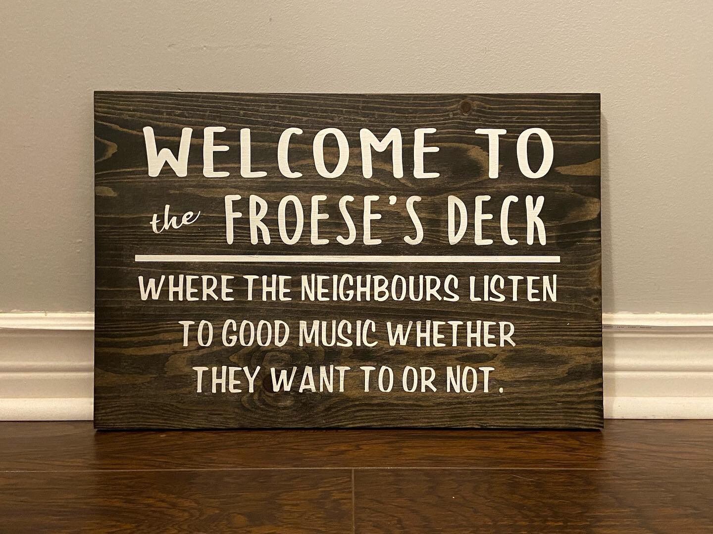 Welcome to Our Deck Sign, Custom Deck, Bar Sign, Patio Sign, Bar Decor ...