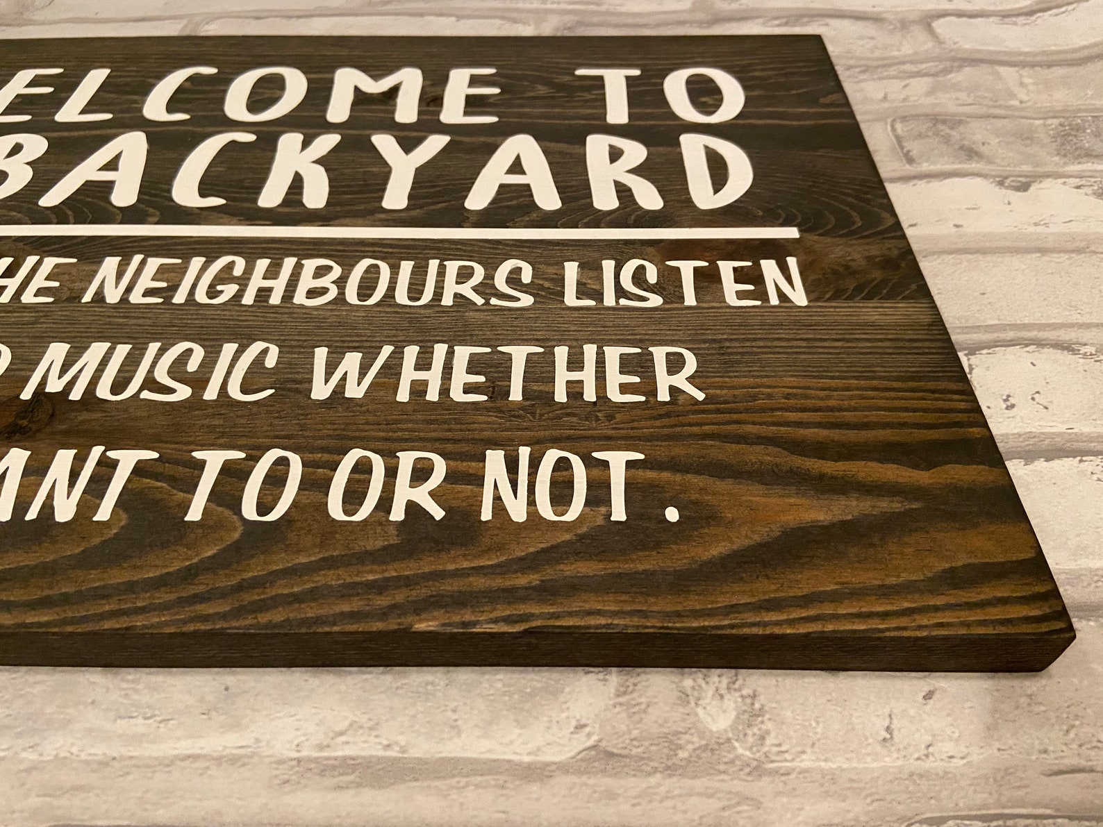 Welcome to Our Backyard Sign, Custom Deck, Bar Sign, Patio Sign, Bar ...