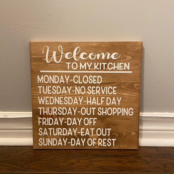 Funny Kitchen Sign - Etsy Canada