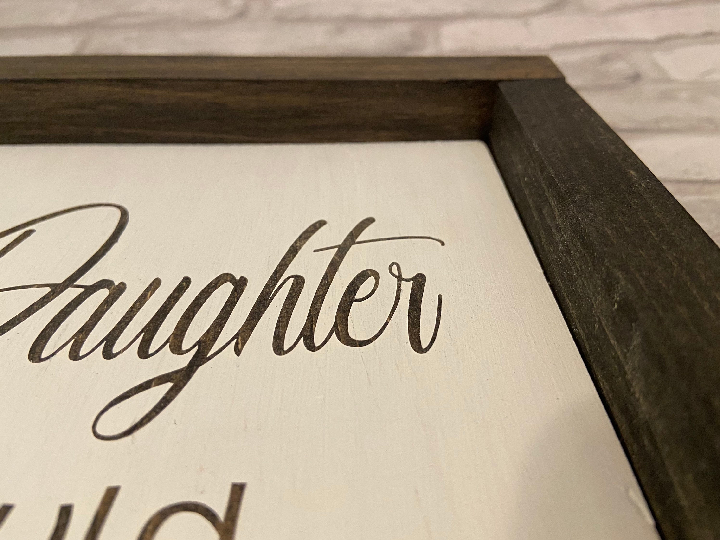 Dear Daughter Sign, Farmhouse Decor, Inspirational Sign, Motivational ...