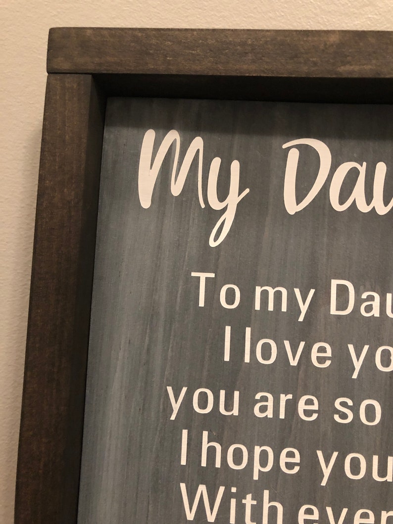 My Daughter Sign, Love Sign, Daughter Sign, Rustic Wood Decor, Custom ...