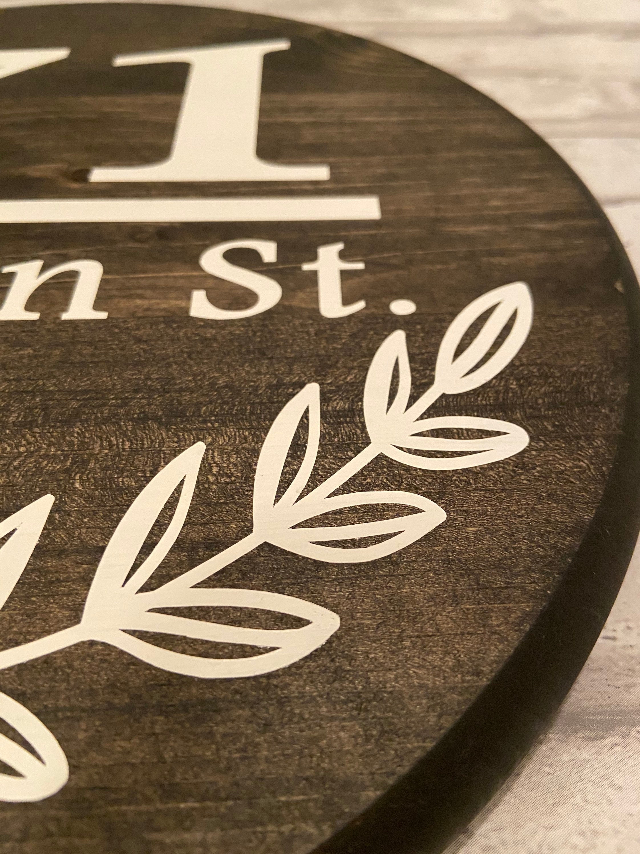 12" Address Round, House Number, Custom Porch Sign, Porch Decor ...