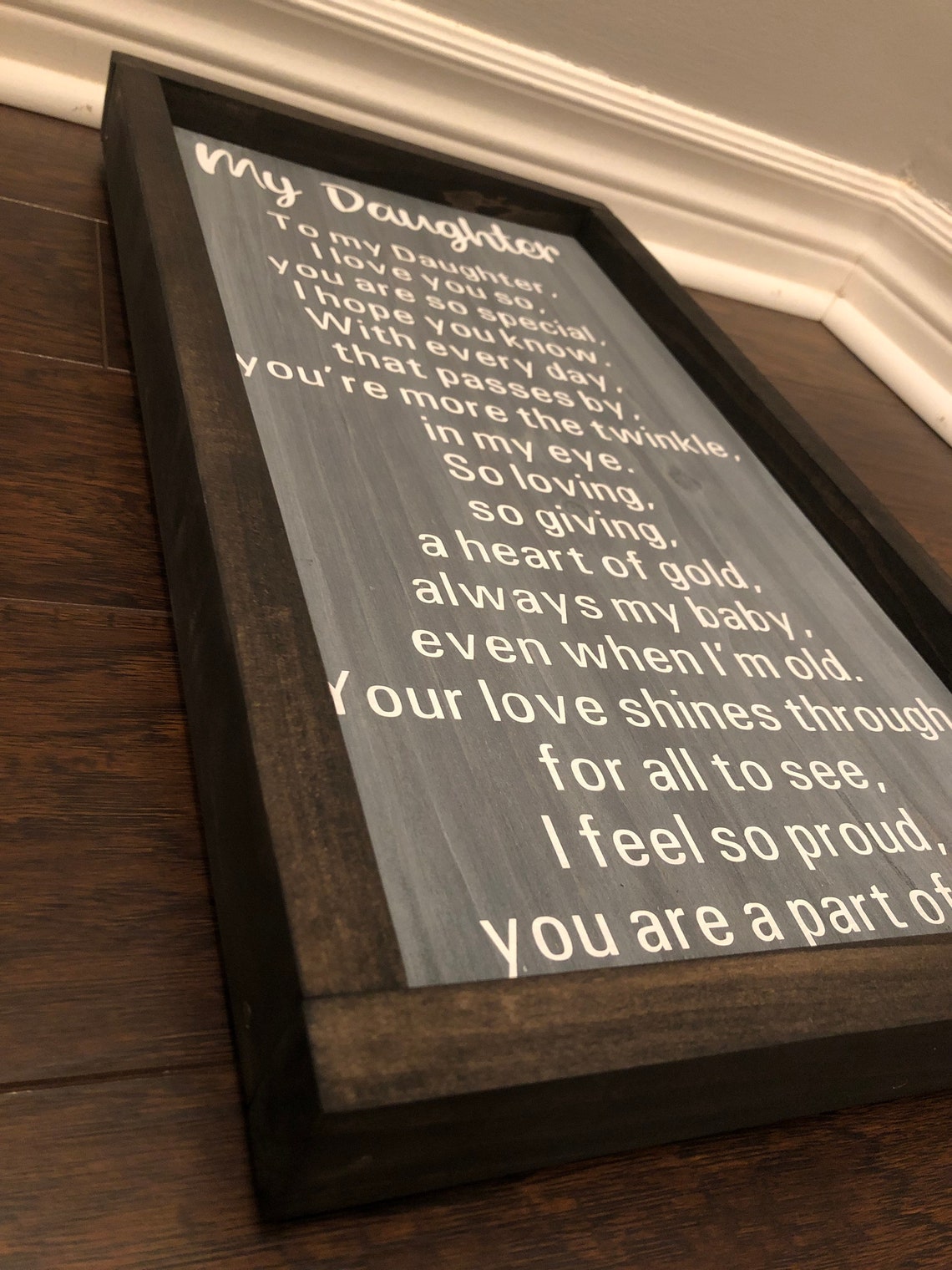 My Daughter Sign, Love Sign, Daughter Sign, Rustic Wood Decor, Custom ...