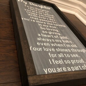 My Daughter Sign, Love Sign, Daughter Sign, Rustic Wood Decor, Custom ...