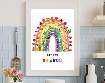 Eat the Rainbow Printable | Etsy