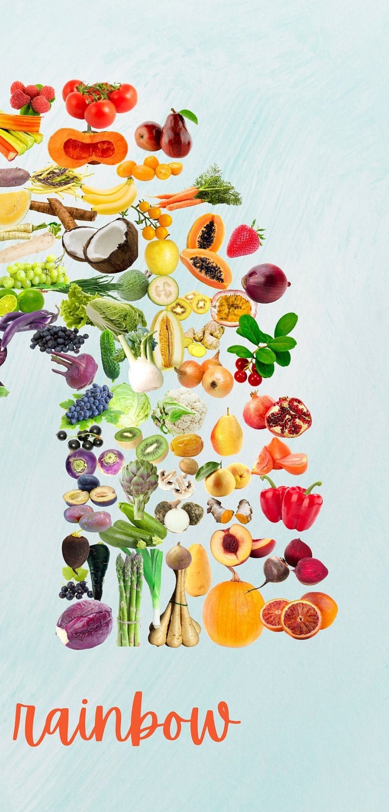 Eat the Rainbow Poster Educational Print Kitchen Decor - Etsy