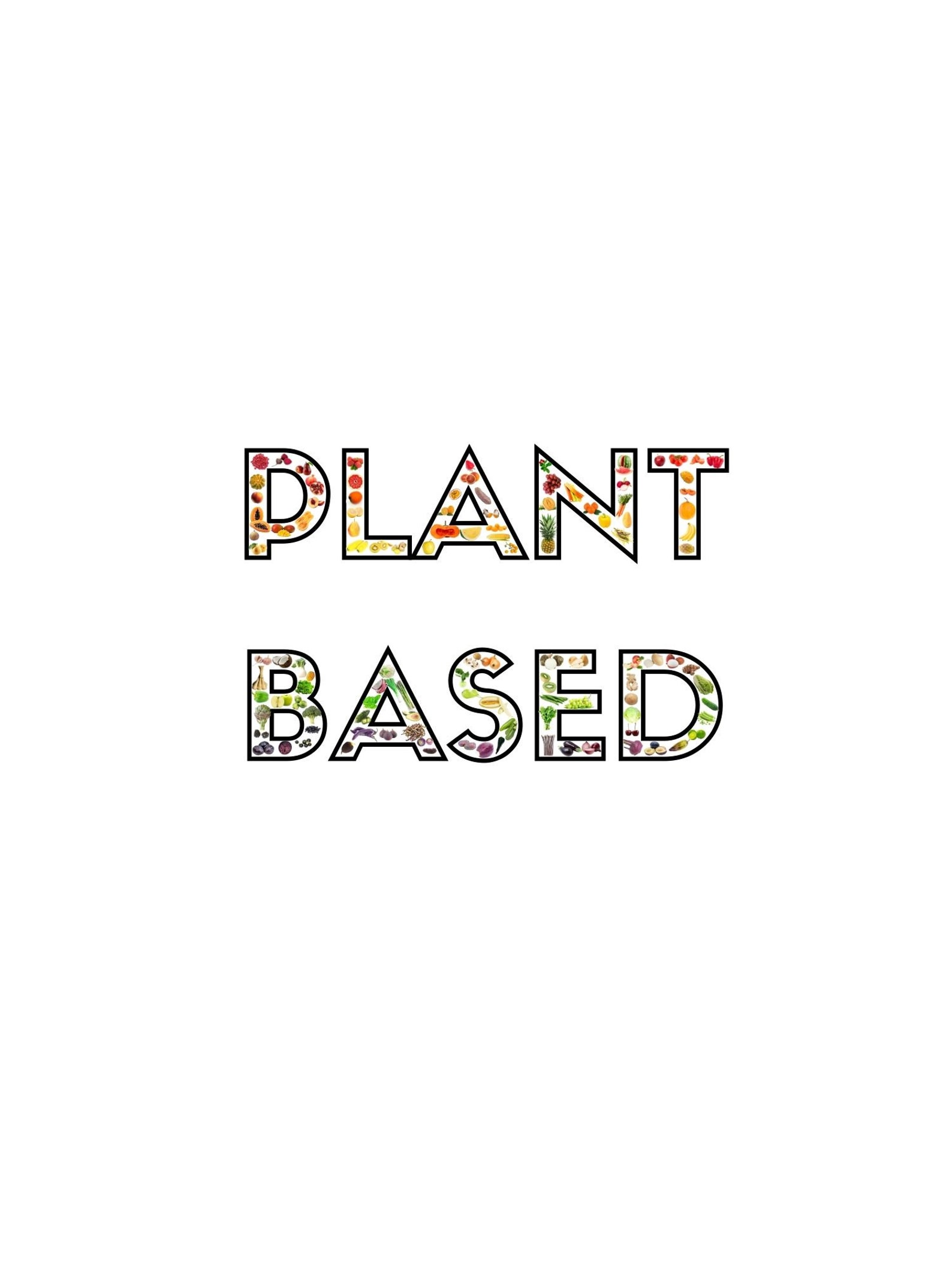 Plant Based Poster Plant Based Gifts Vegan Prints Vegan | Etsy