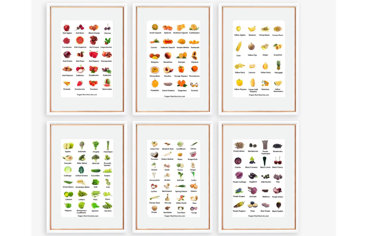 Fruit Poster, Vegetable Poster, Set of 6 Downloadable Prints ...