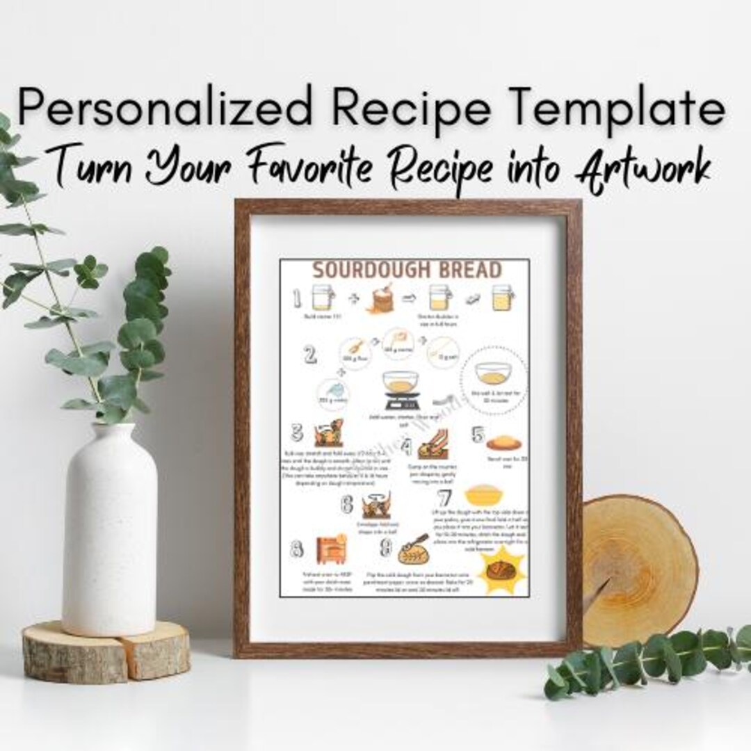 Custom Recipe Poster: Sourdough Recipe Template (digital Download) - Etsy