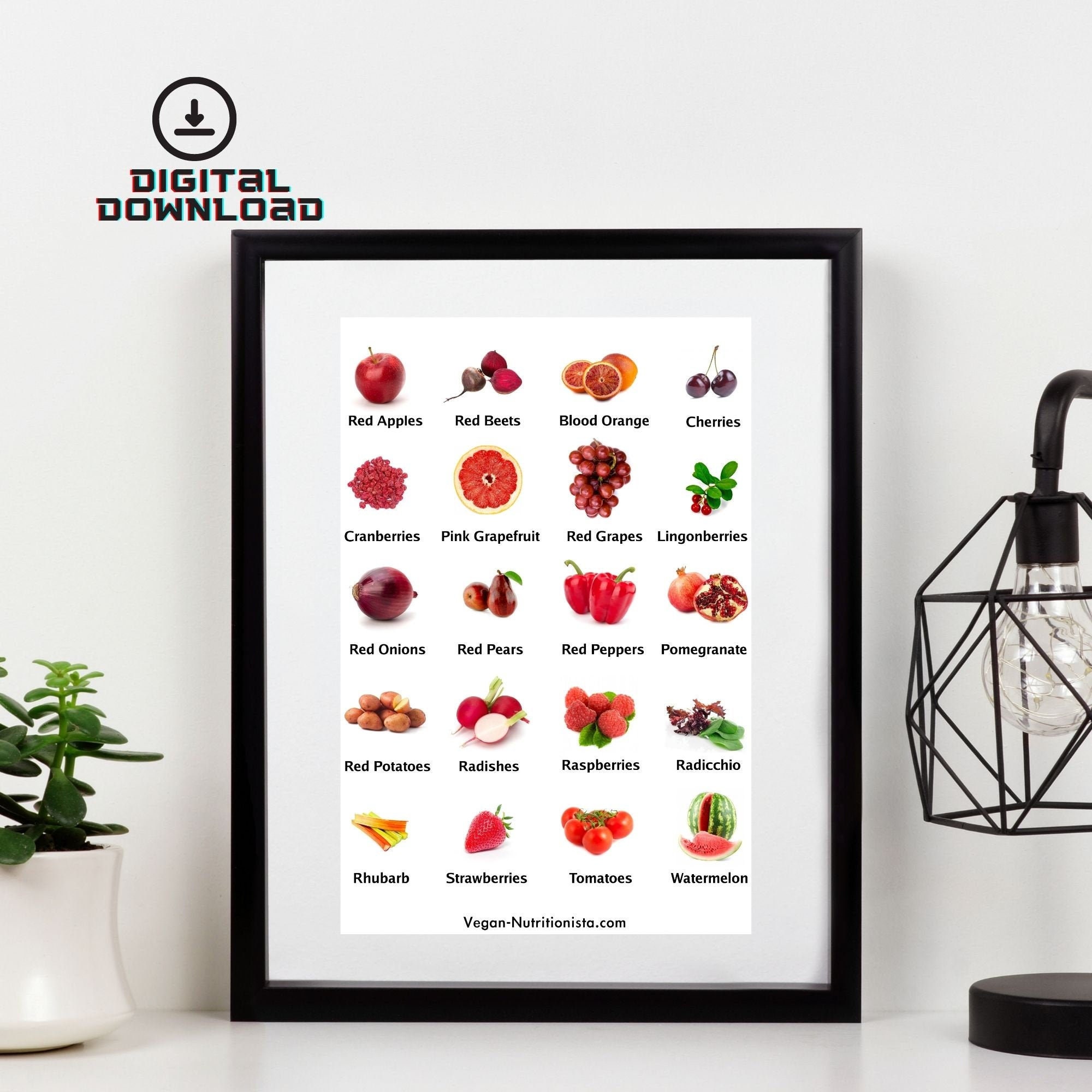 Homeschool Printable, Fruit and Vegetable Print, Fruit Poster ...