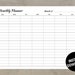 Blank Monthly Planner Printable Any Month Calendar Minimalist Monthly ...