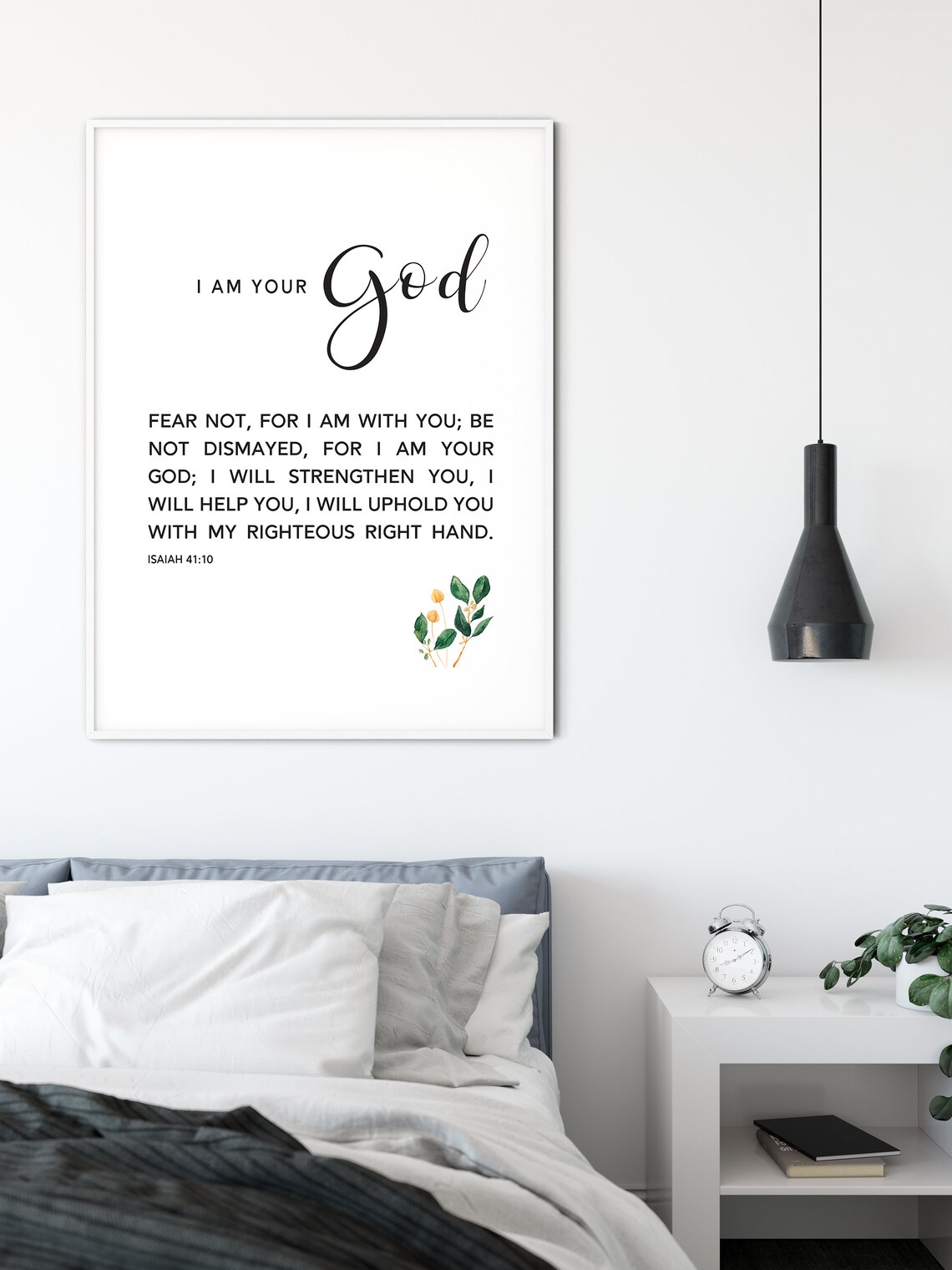 Isaiah 41:10 Christian Wall Decor, Bible Verse Wall Art Printable ...