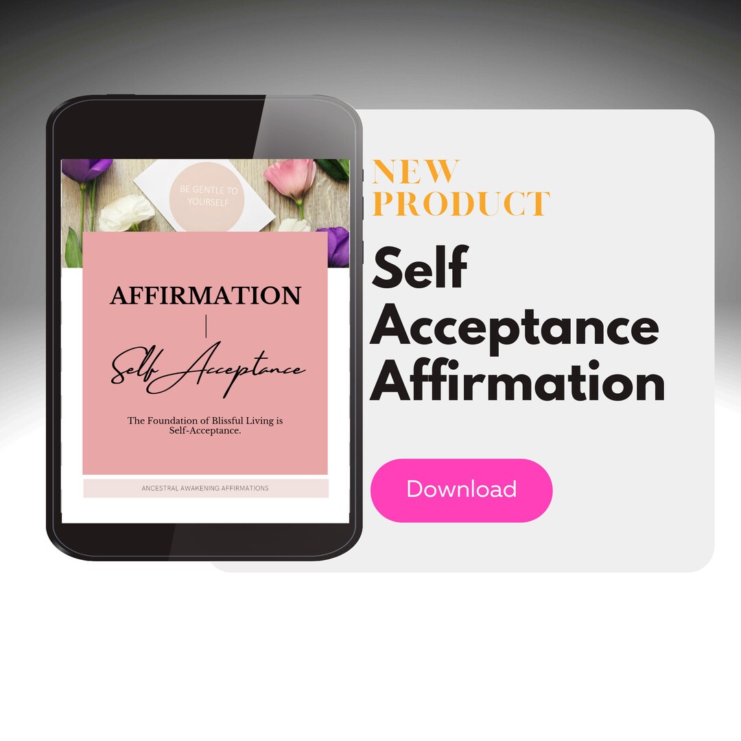 Self Acceptance Affirmation, Daily Affirmation, Self Love, Mental ...