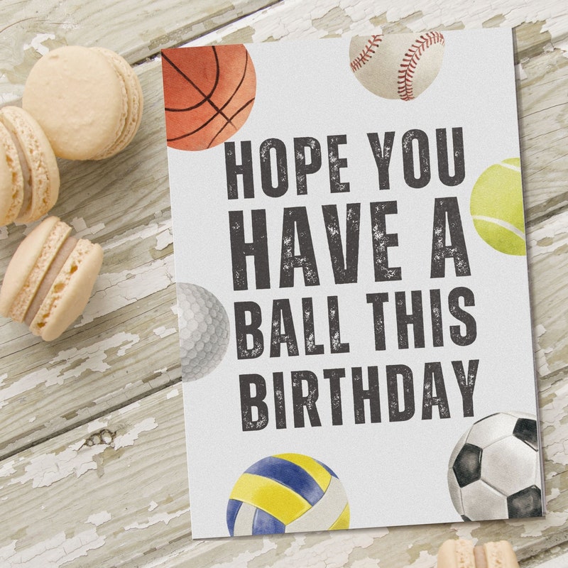 Sports Birthday Card - Etsy
