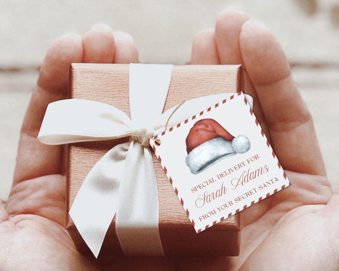 Secret Santa Stickers or Tags Personalized Name Christmas Present ...