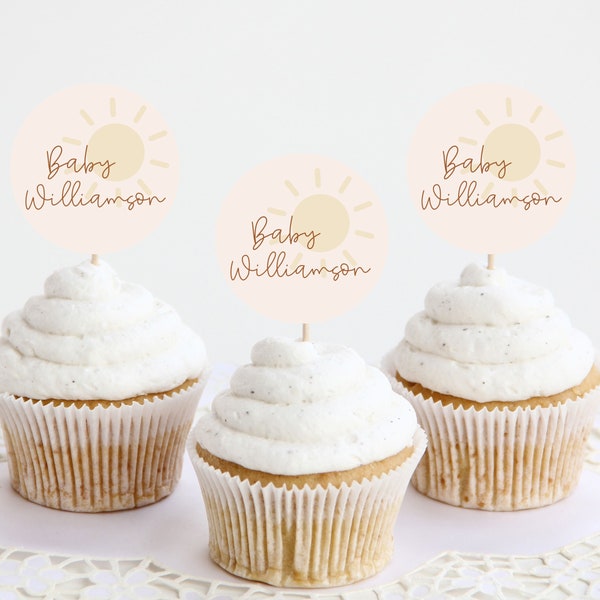 Sun Cupcake Toppers - Etsy