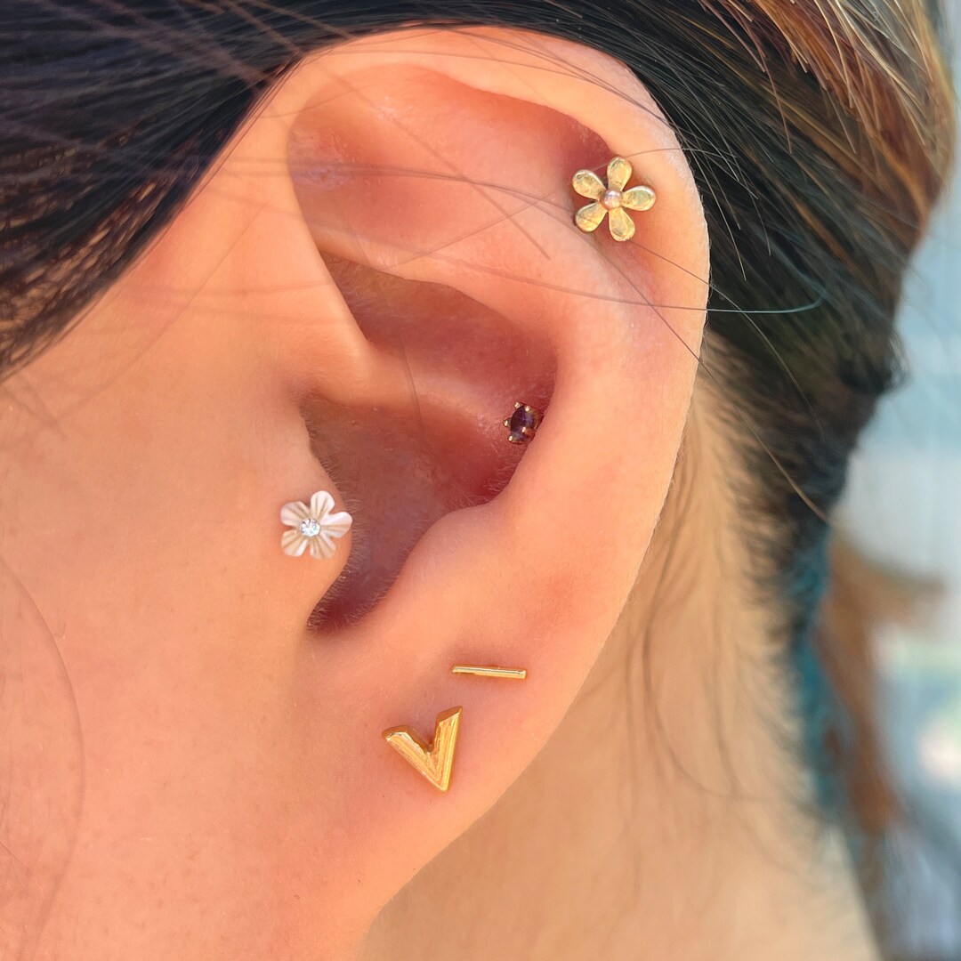 925 Sterling Silver Line Bar Earring | Straight Stick Earring | Simple ...