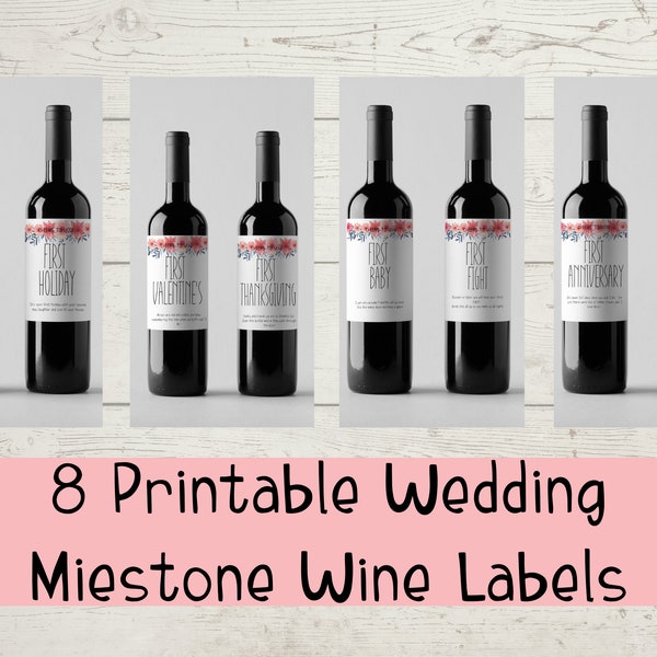Milestone Wine Label - Etsy