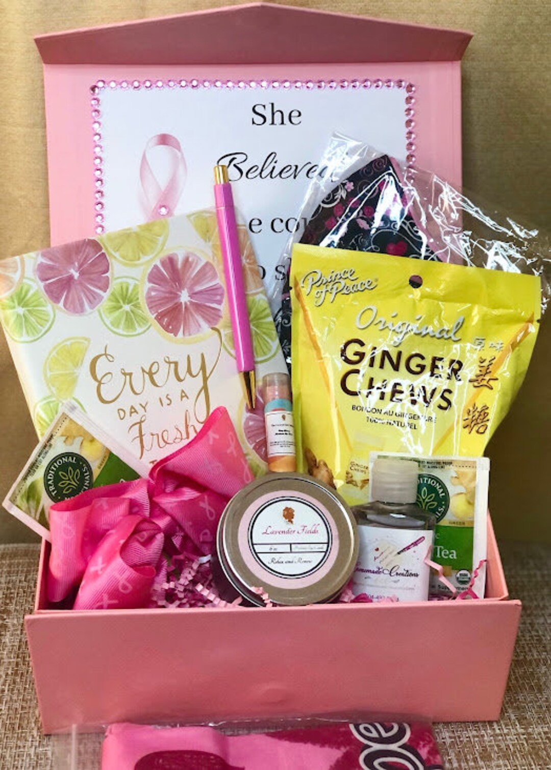 Breast Cancer Survivor Gift Box Chemo Care Gift Box Hope Gift Box ...