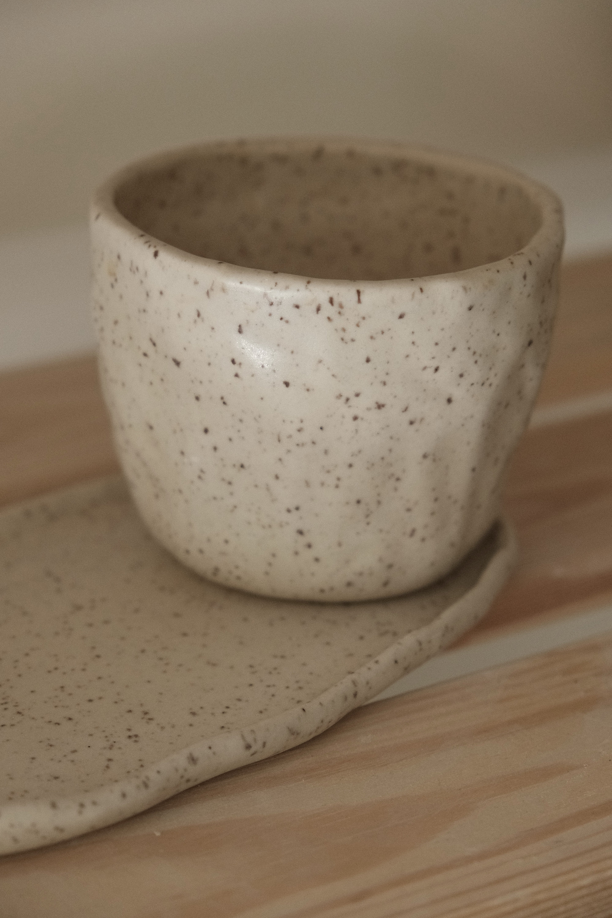 Ceramic Mug and Saucer Set / Pinched Mug / Handmade Ceramic Mug ...