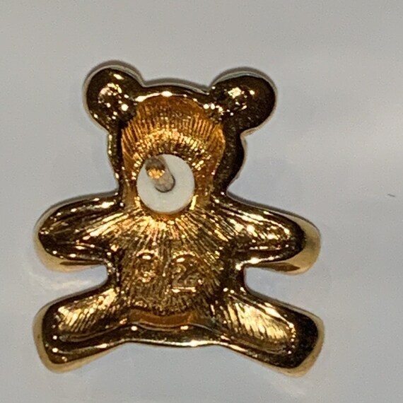 Swarovski Teddy Bear Tack Pin - Gem
