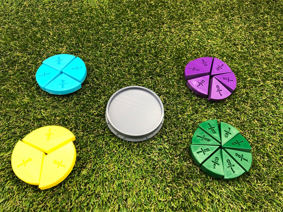 3D Printed Fraction Blocks Educational Math Toy | Etsy