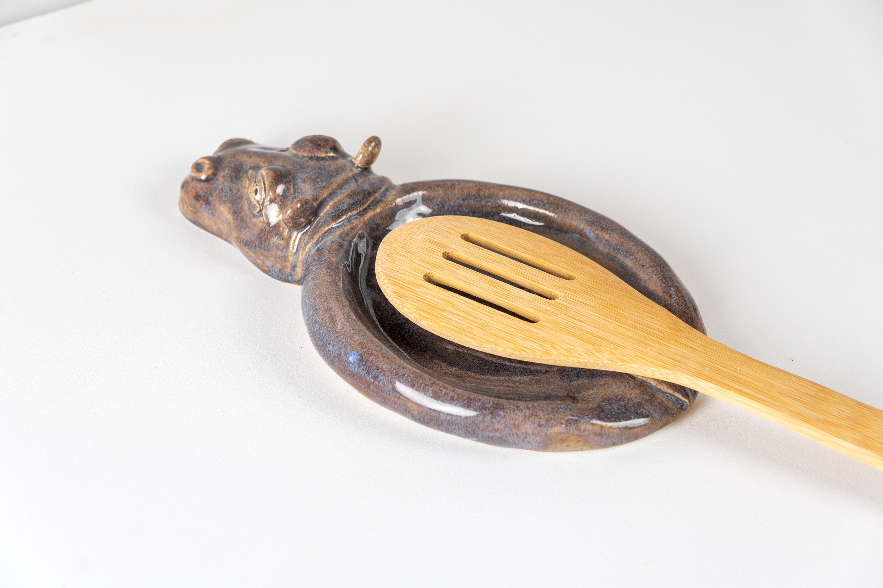 Hippo Spoon Rest, Kitchen Decor, Kitchen Gift, Weird Ceramic Spoon Rest ...