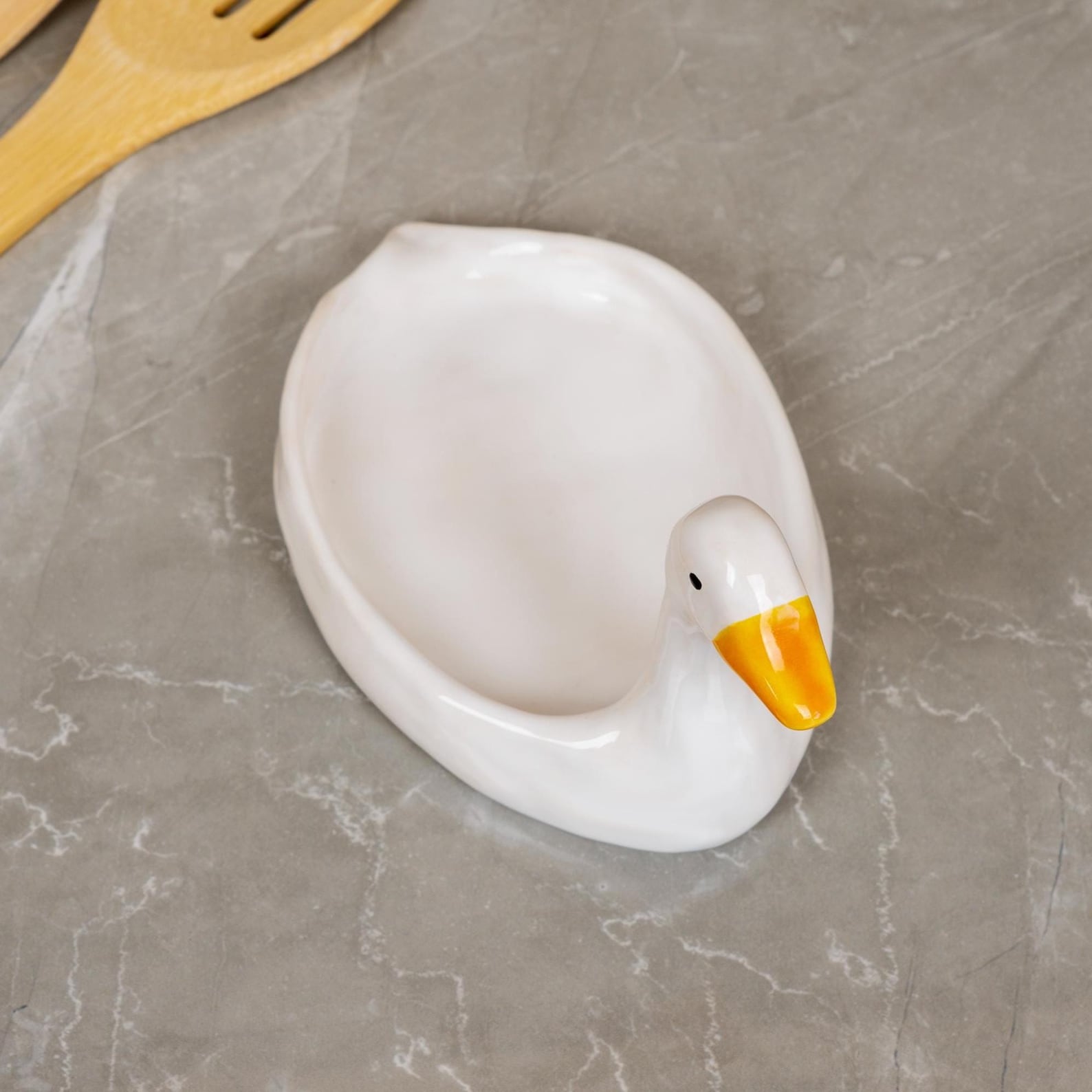 Goose Spoon Rest - White Duck Ceramic Kitchen Decor - Etsy