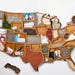 US Travel Map Shadow Box for Travel Memories, Display Stand - Etsy