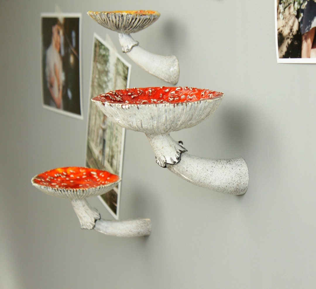 Mushroom Shelf, Hanging Shelves, Mushroom Decor, Floating Shelves ...