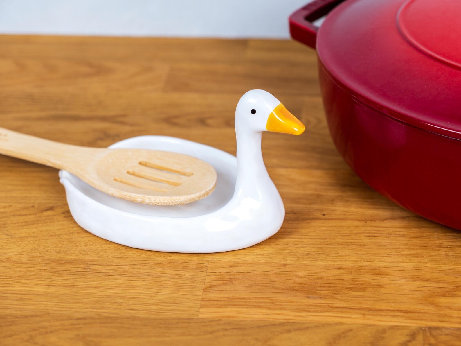 Goose Spoon Rest - White Duck Ceramic Kitchen Decor - Etsy
