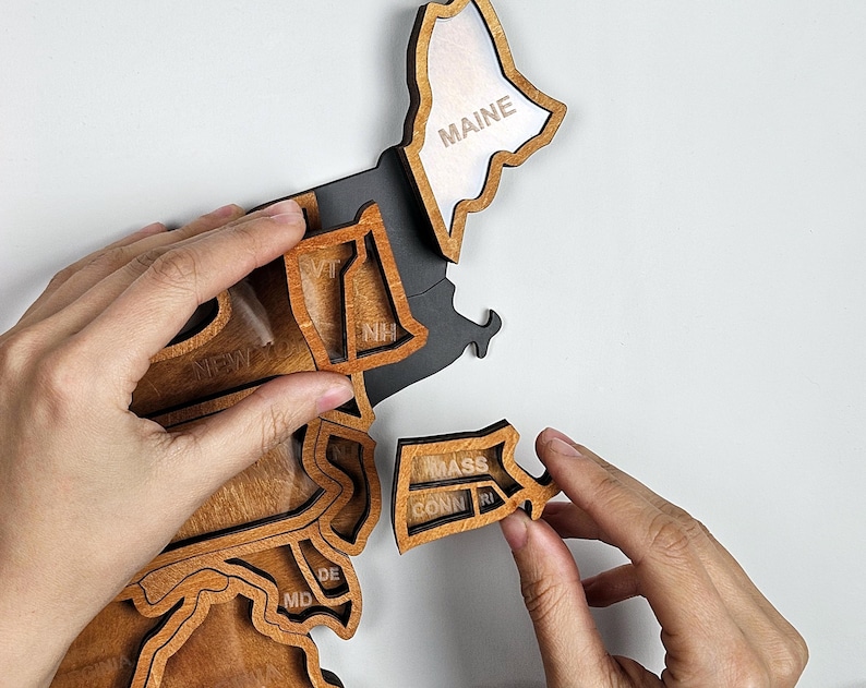US Travel Map - Memory Shadow Box - Travel Gift - Wood Keepsake Map - Etsy