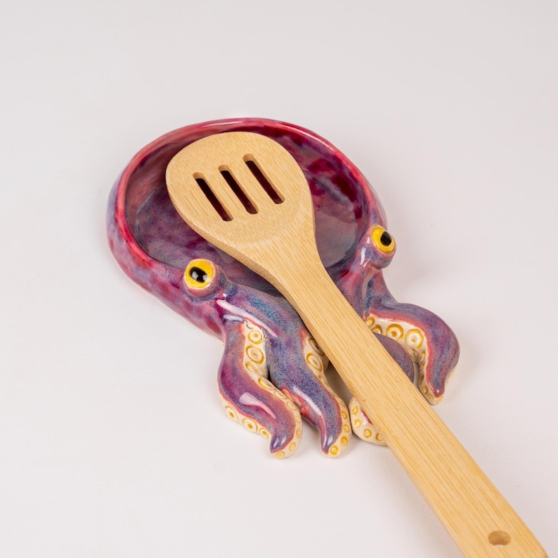 Octopus Spoon Rest, Kitchen Decor, Kitchen Gift, Ceramic Spoon Rest - Etsy