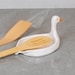 Goose Spoon Rest - White Duck Ceramic Kitchen Decor - Etsy