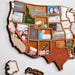 US Travel Map Shadow Box for Travel Memories, Display Stand - Etsy