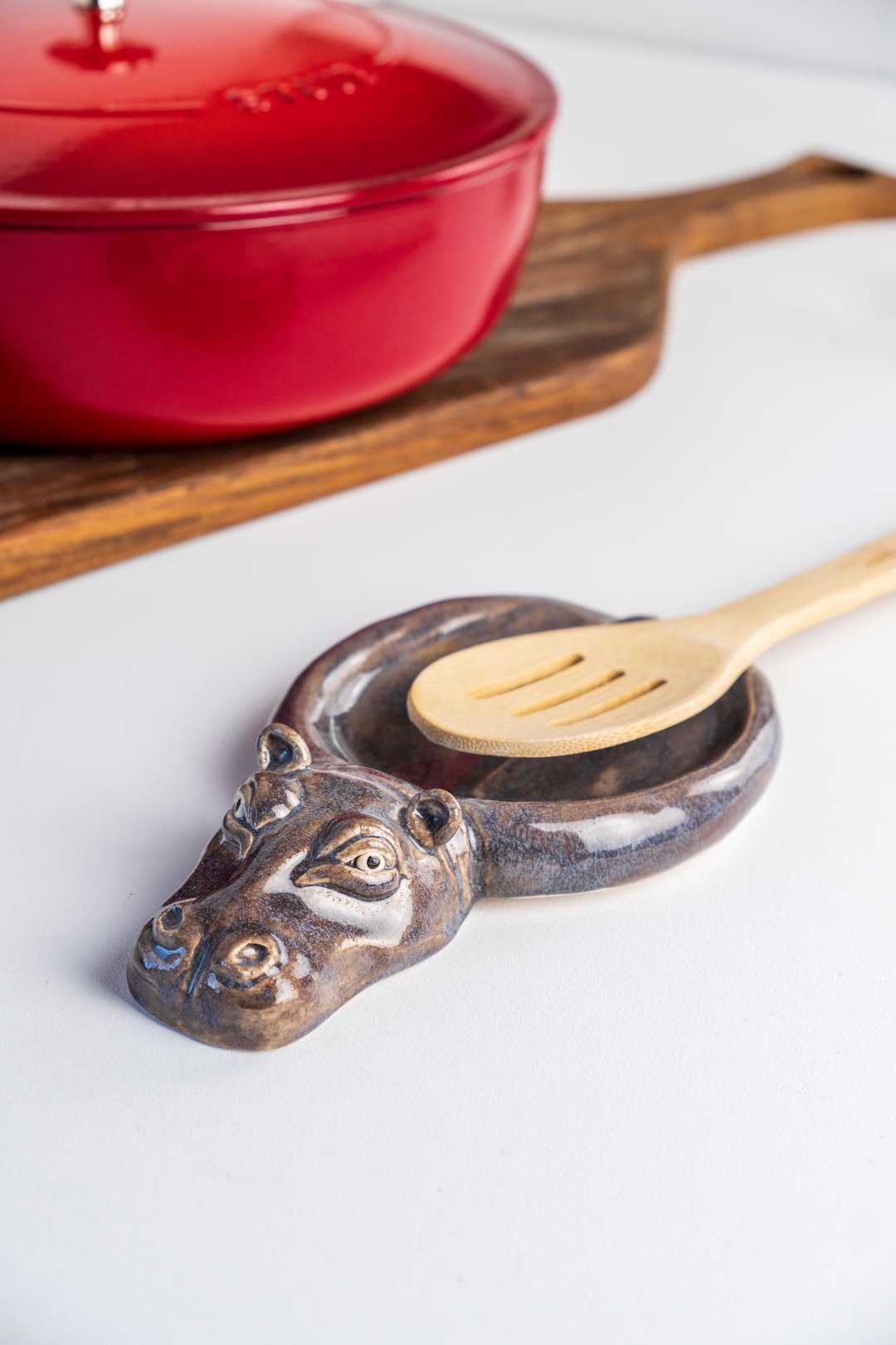 Hippo Spoon Rest, Kitchen Decor, Kitchen Gift, Weird Ceramic Spoon Rest ...