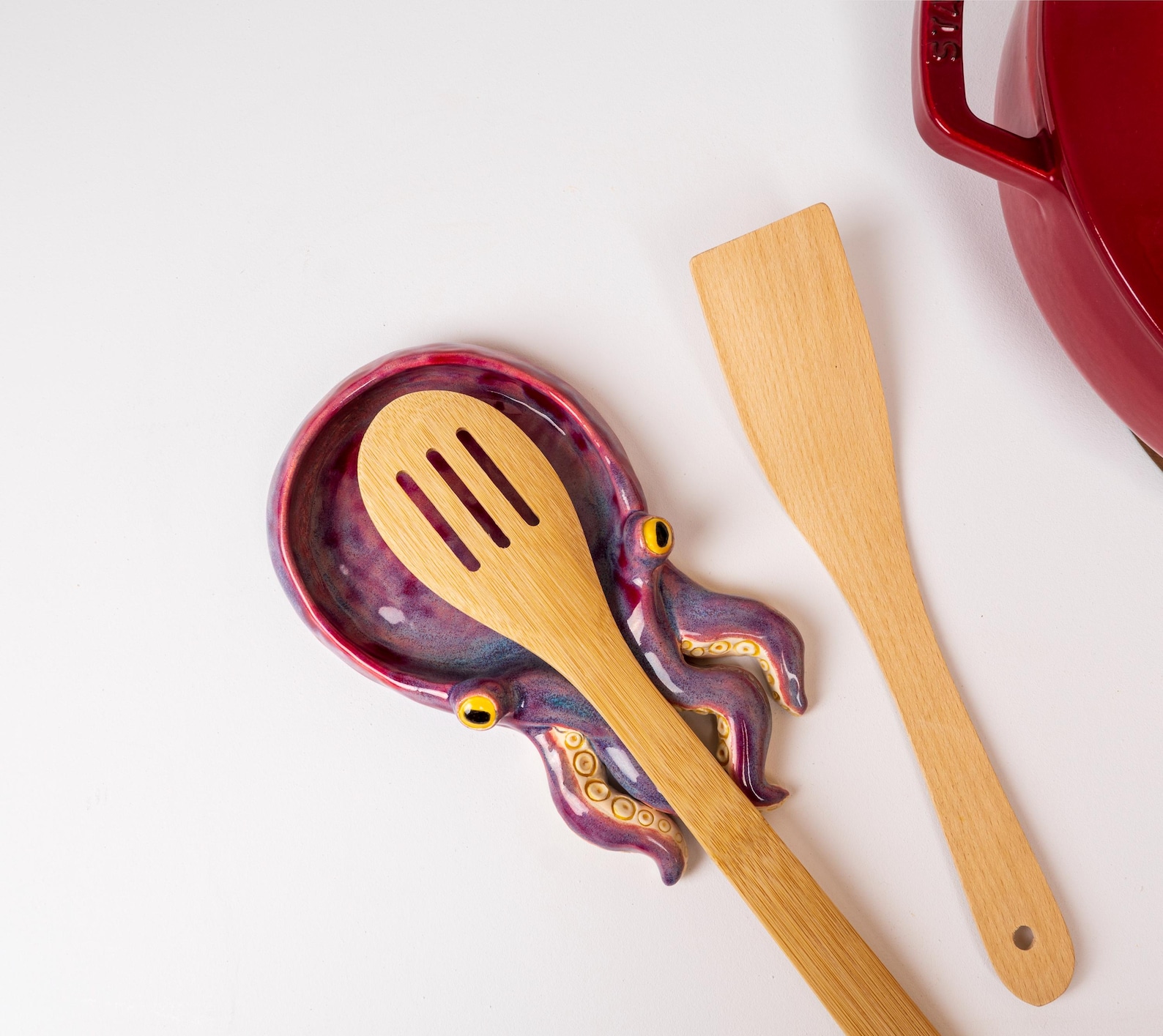 Octopus Spoon Rest, Kitchen Decor, Kitchen Gift, Ceramic Spoon Rest - Etsy